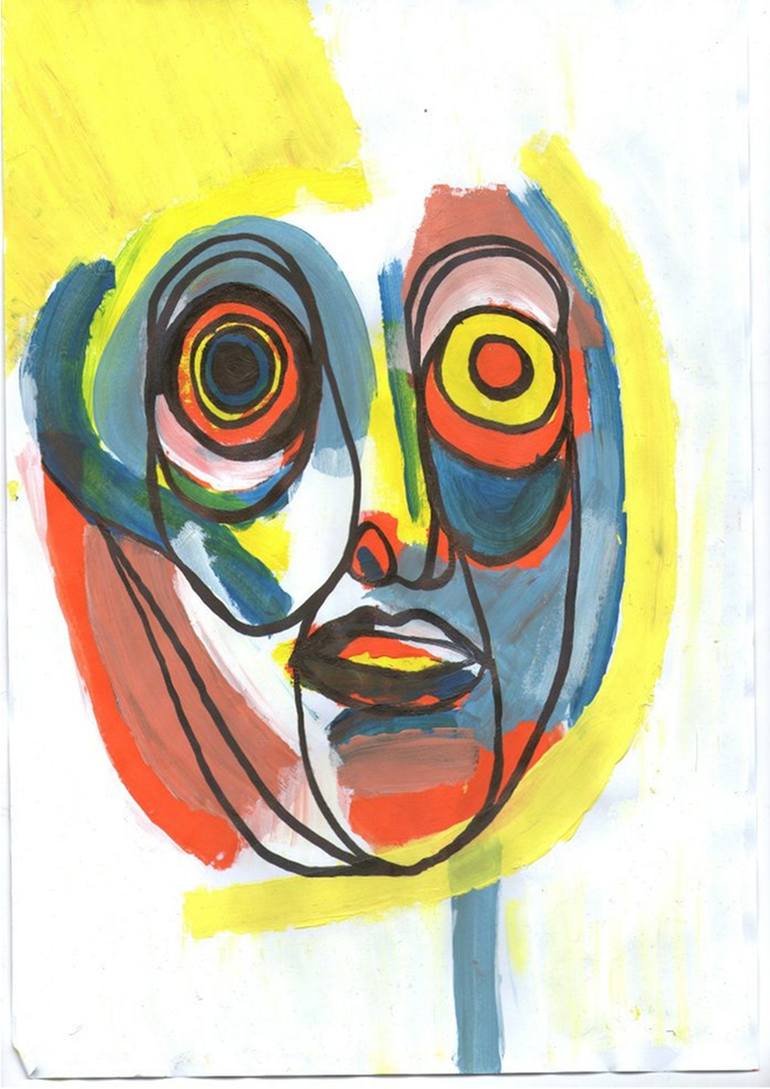 The Many Faces of Dissatisfaction Painting by Rhian W | Saatchi Art