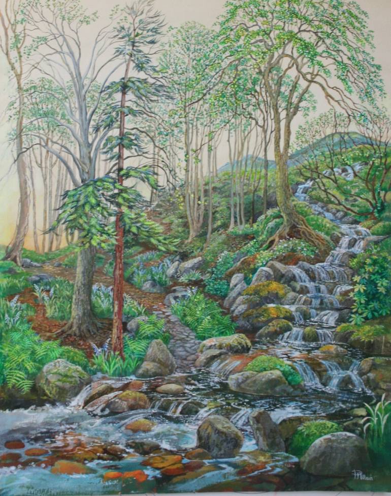 Silver River from Dartmoor Painting by Penelope Caddick | Saatchi Art