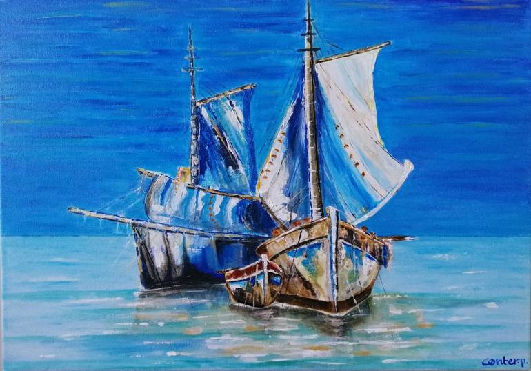 Sail Away Painting by Conter Parveen | Saatchi Art