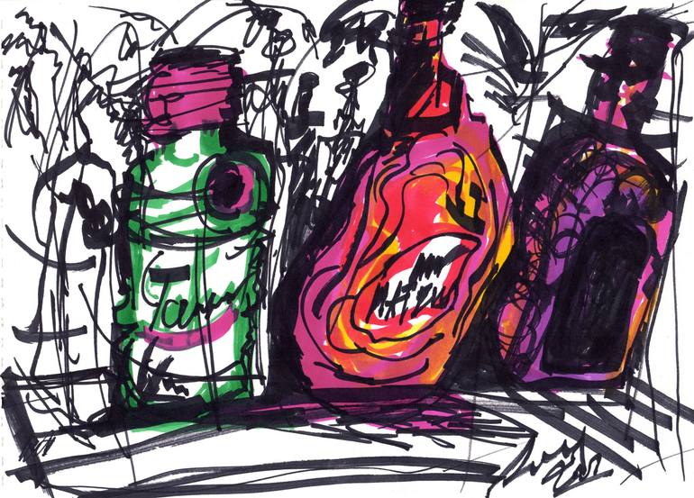 Intoxicated Painting by Saumya Chakraborty | Saatchi Art