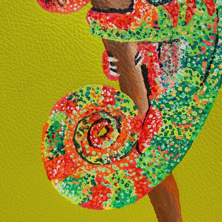 Camaleonte Painting by Maria Sabrina Viviani | Saatchi Art