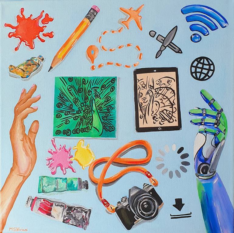 Art and Artificial Intelligence Painting by Maria Sabrina Viviani ...