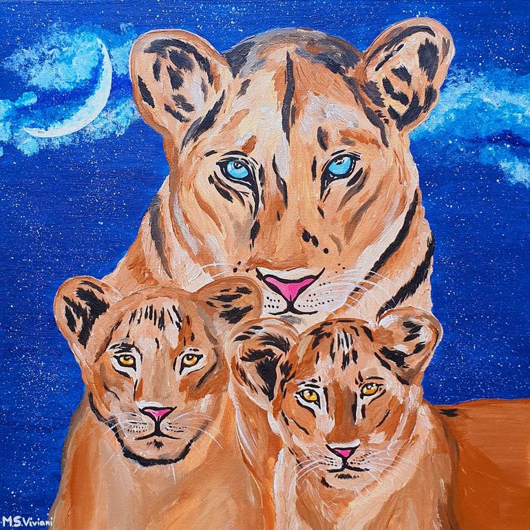 Love Family Painting by Maria Sabrina Viviani | Saatchi Art