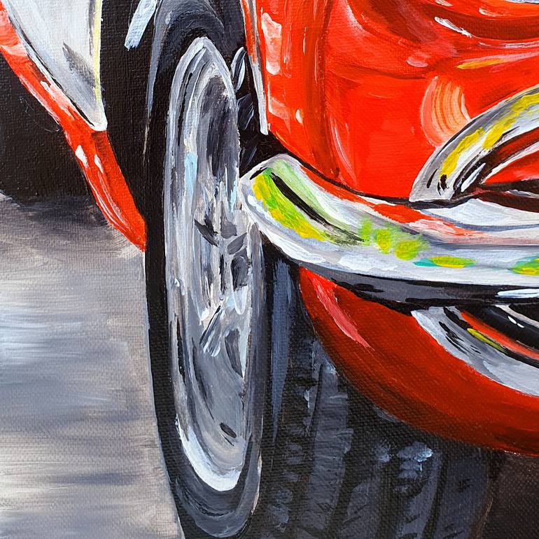 HISTORIC CORVETTE Painting by Maria Sabrina Viviani | Saatchi Art