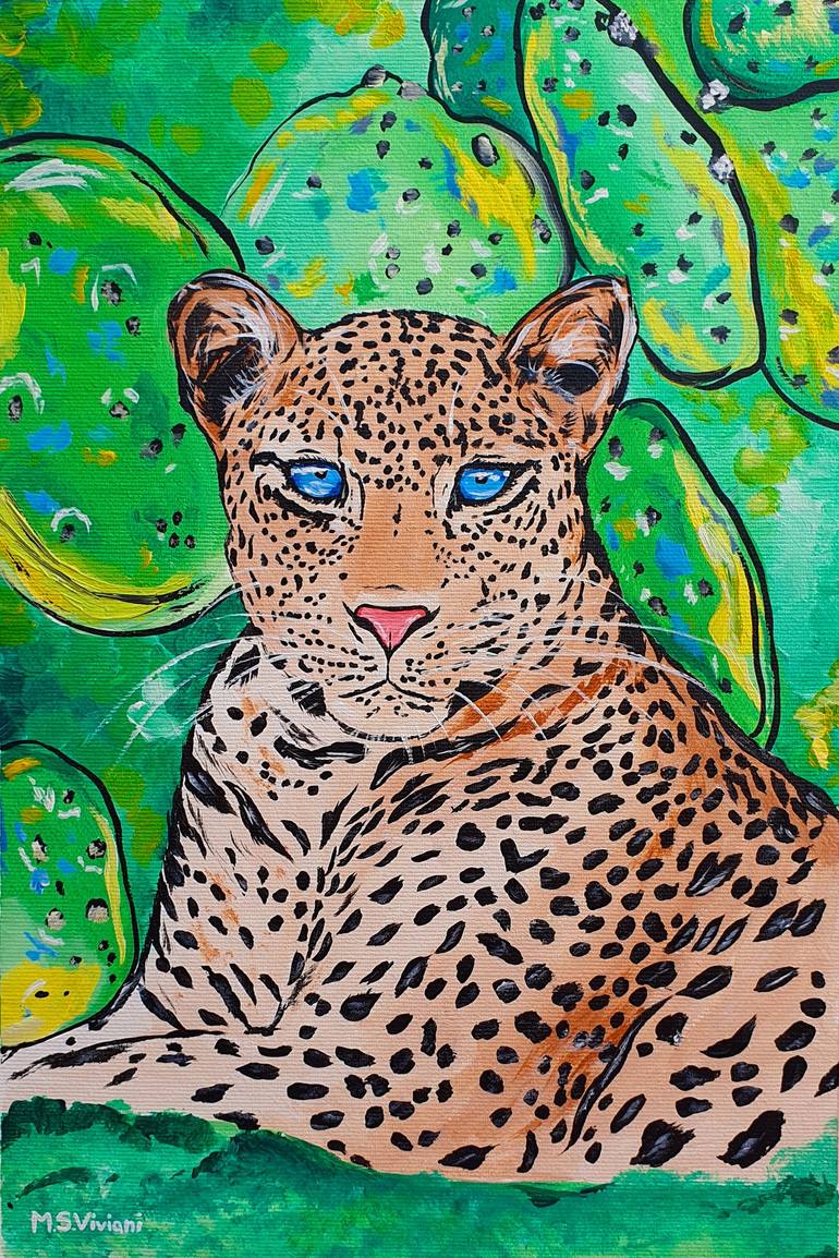 Leopard Tenerife Maria Sabrina Viviani Painting by Maria Sabrina ...