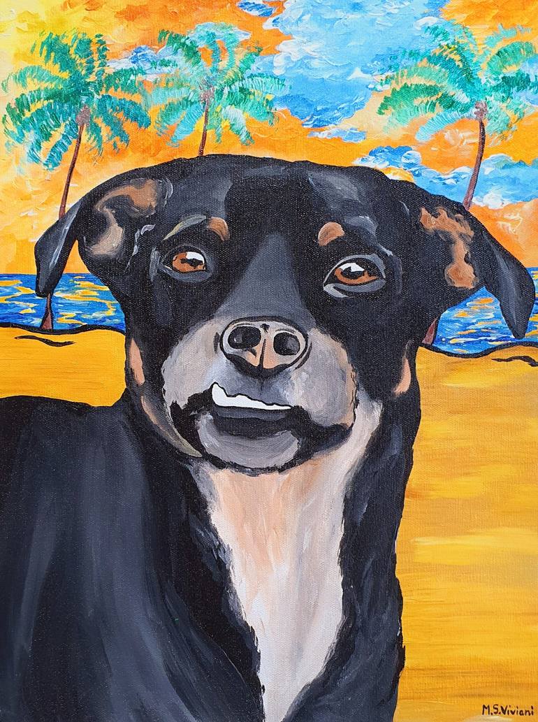 Dog Portrait - Maria Sabrina Viviani Painting by Maria Sabrina Viviani ...