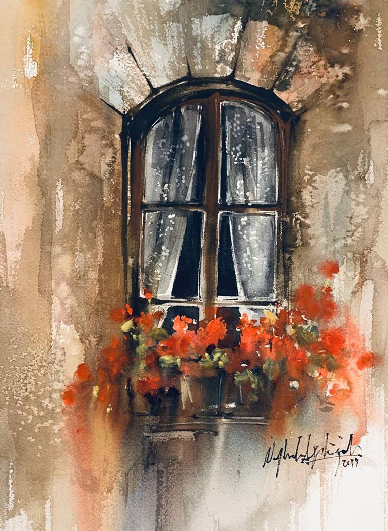 Stone Arch Painting by Naghmeh Afshinjah | Saatchi Art