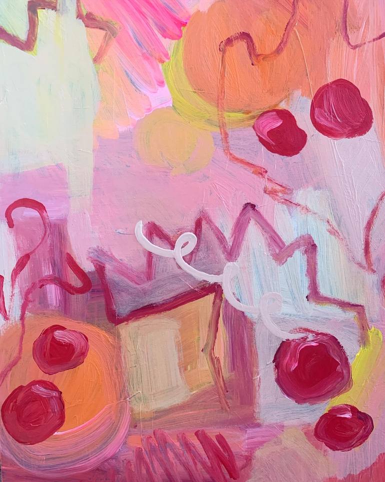 You Were My Cherry Painting by Kenzie Cake | Saatchi Art