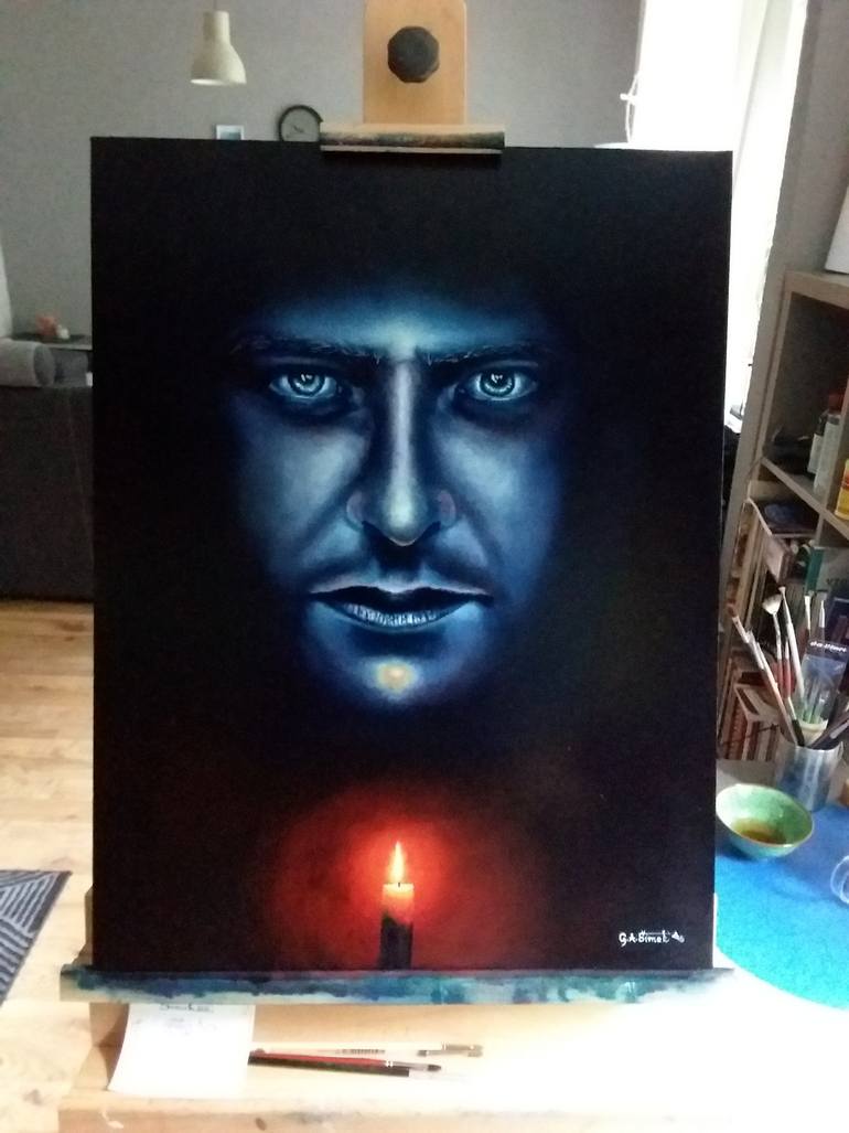 The fire protector Painting by George Simek | Saatchi Art