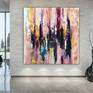Extra large wall art, Pink and Beige color Abstract painting Painting ...