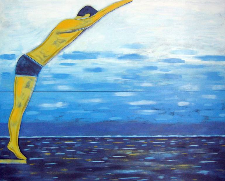 swimer Painting by Nomi Melul Ohad | Saatchi Art
