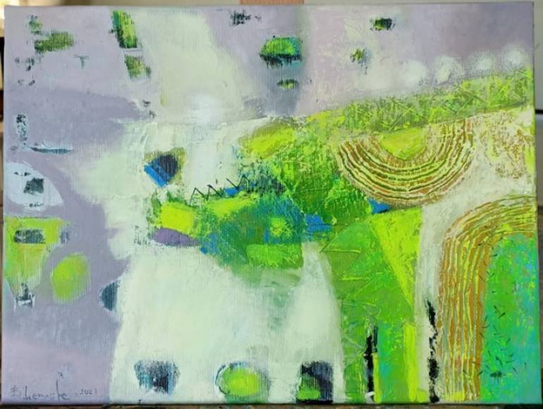 Abstract improvisation of my spring Painting by Promotion Gallery ...