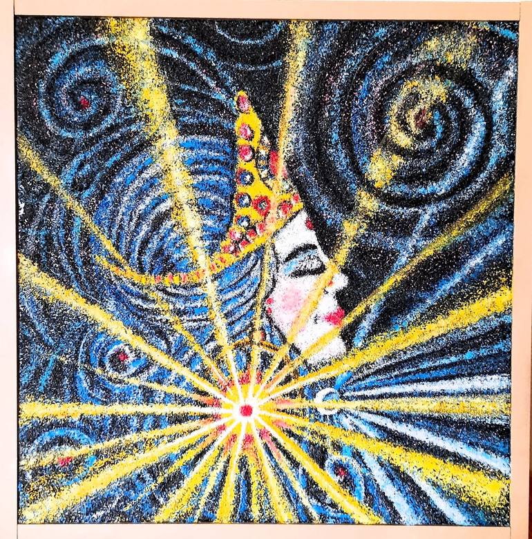 Her earrings are the orbits of the Moon and the Sun. Drawing by ...