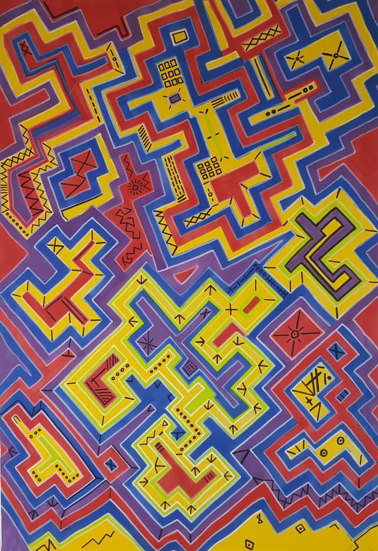 organic puzzle Drawing by Yann Housden | Saatchi Art