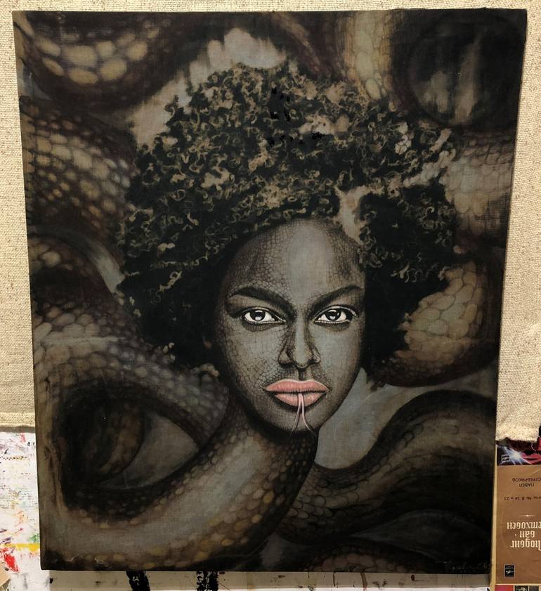 Snake woman (Zhenshchina zmeya) Painting by Alexandr Zhukovsky ...
