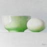 Still life on green Drawing by Marie Curran | Saatchi Art
