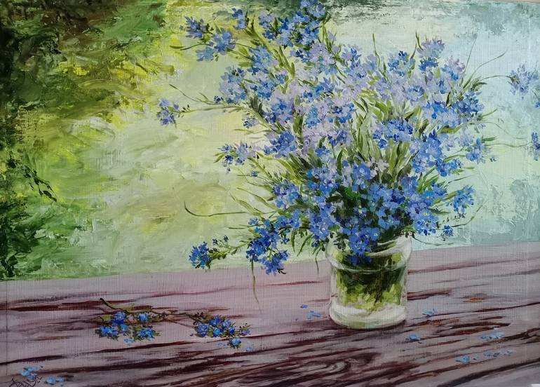One summer day. Painting by Olga Farukshina | Saatchi Art