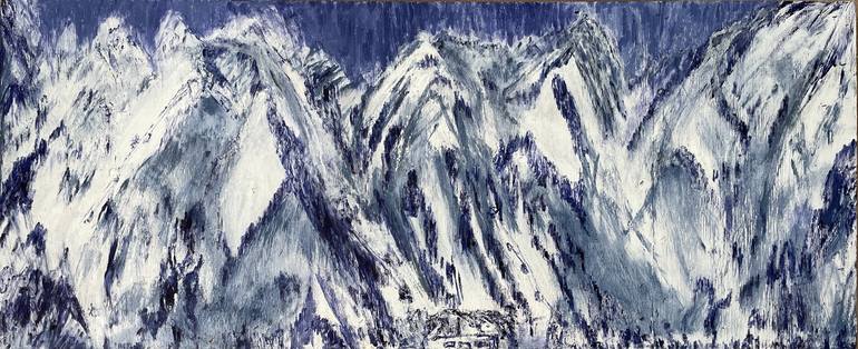 Winter in the Rockies Painting by Nelda Guenther | Saatchi Art