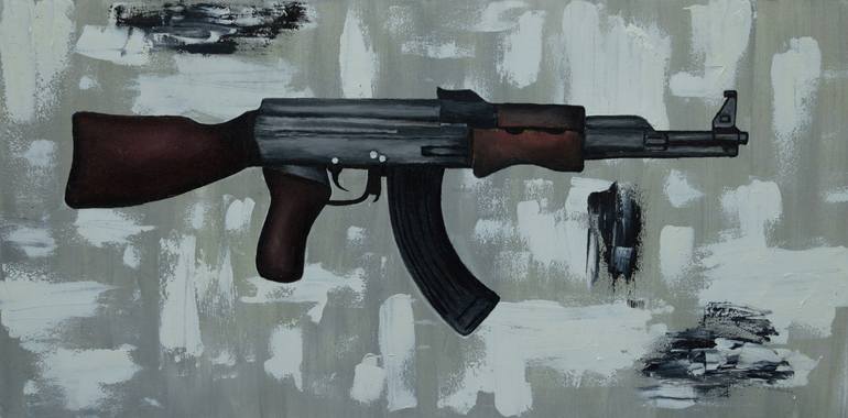 Machine gun, collection of weapons, gift for men Painting by Anastacia ...