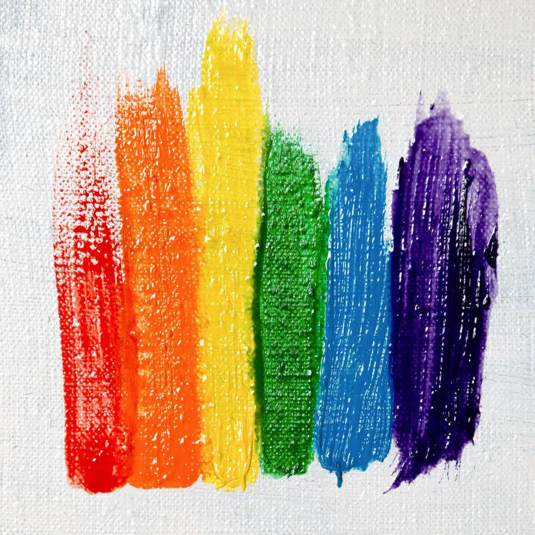 LGBTQ rainbow Printable oil painting on canvas and paper Painting by ...