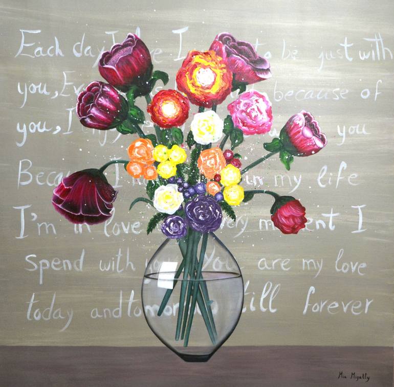 Love Message Painting by Mia Migally | Saatchi Art