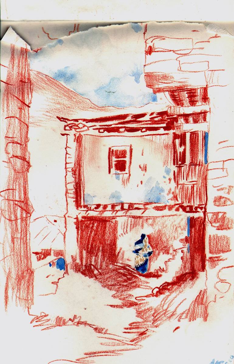 Old aul Drawing by Karina Alieva | Saatchi Art