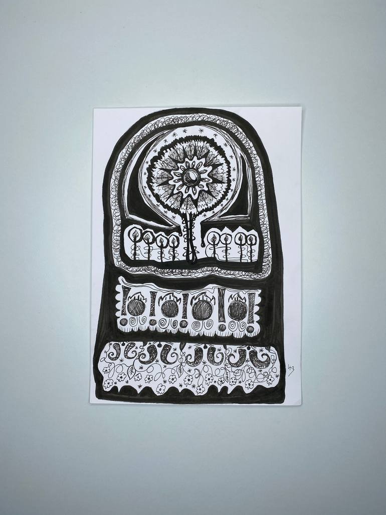 Empty Space Drawing by Linda Kalasnikova | Saatchi Art