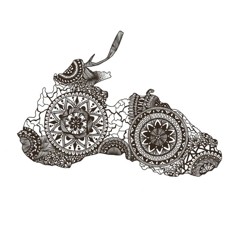 Black sea Drawing by Julia Glam | Saatchi Art