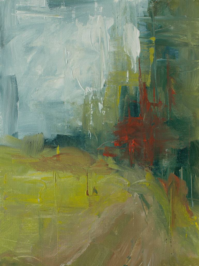 Abstract Landscape Original Painting by John Silver 10 x 8 inch ...