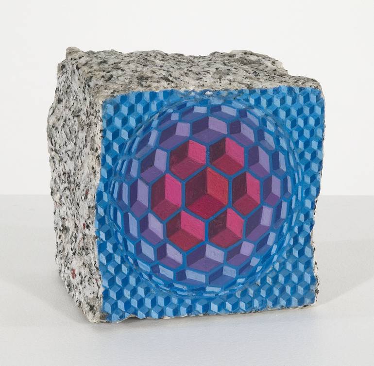 Victor Vasarely rock Painting by Stephane Jaspert | Saatchi Art