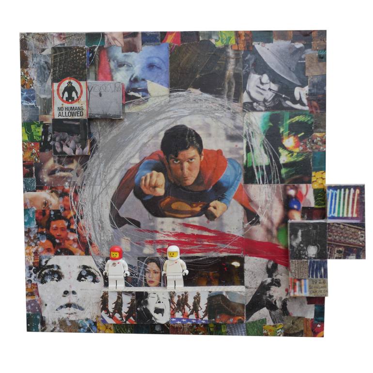 SUPERMAN Collage by Gottfried Kriegsauer | Saatchi Art