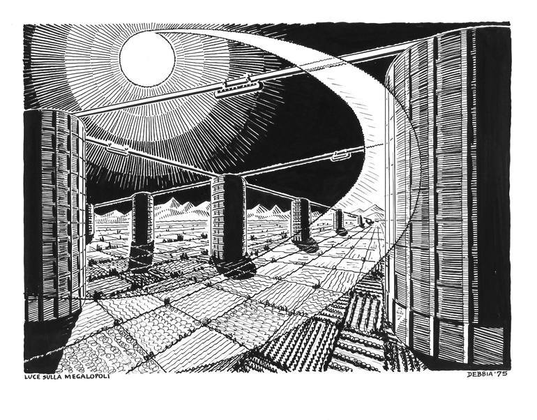 Luce sulla Megalopoli Drawing by Leonildo Debbia | Saatchi Art