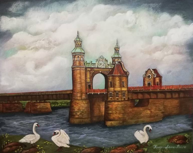 Bridge under the clouds (The Bridge Of Queen Louise, Tilsit ...