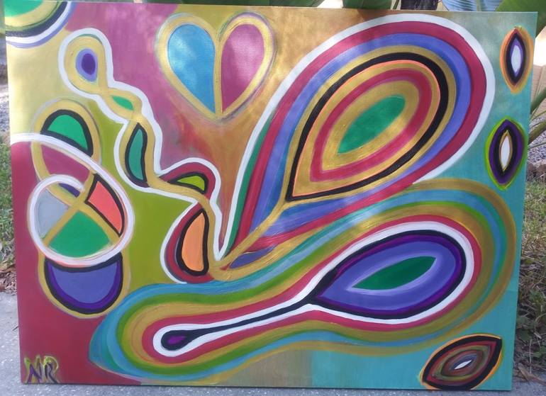 Art Deco Abstract Painting by nery roman | Saatchi Art