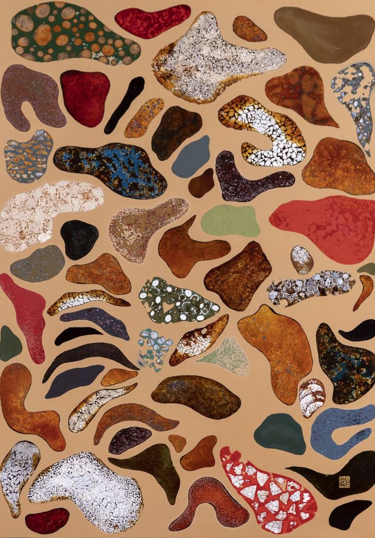 Color Maze Painting by Saeko Ando | Saatchi Art