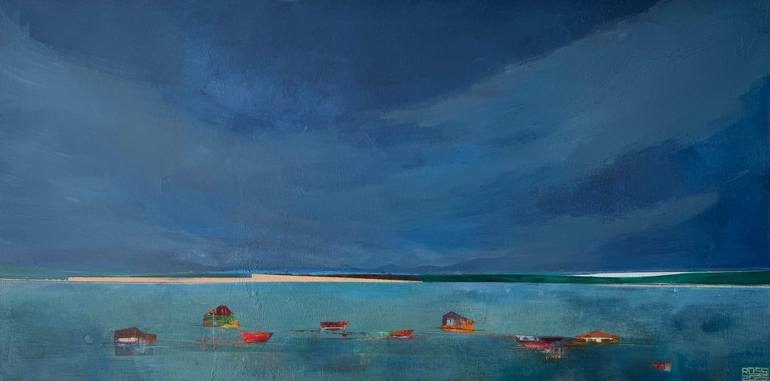 Drifting Apart Yet Always Connected Painting by Ross Collado | Saatchi Art