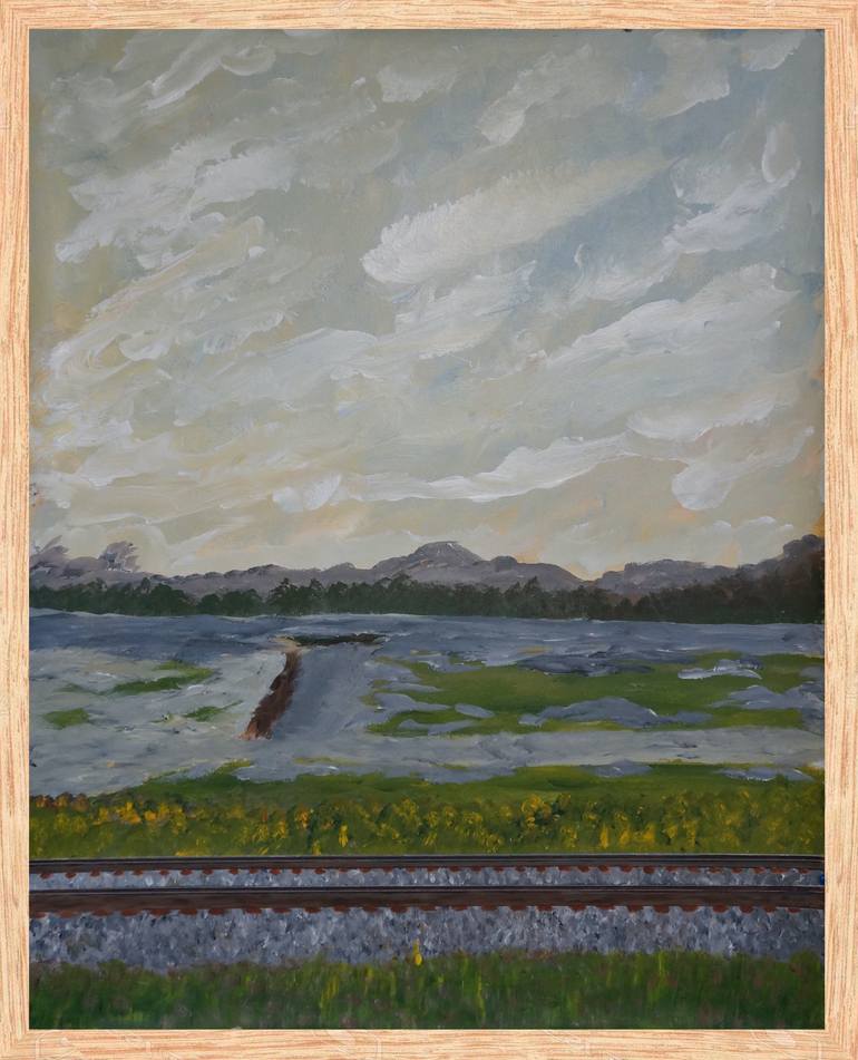 The Right Side of the Tracks Painting by Lee Rubenstein | Saatchi Art ...