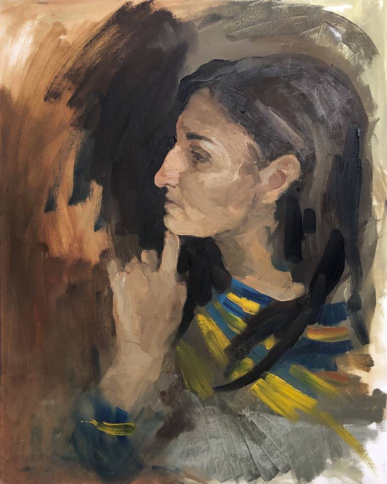 GIRL ALINA Painting by Galina Shilina | Saatchi Art