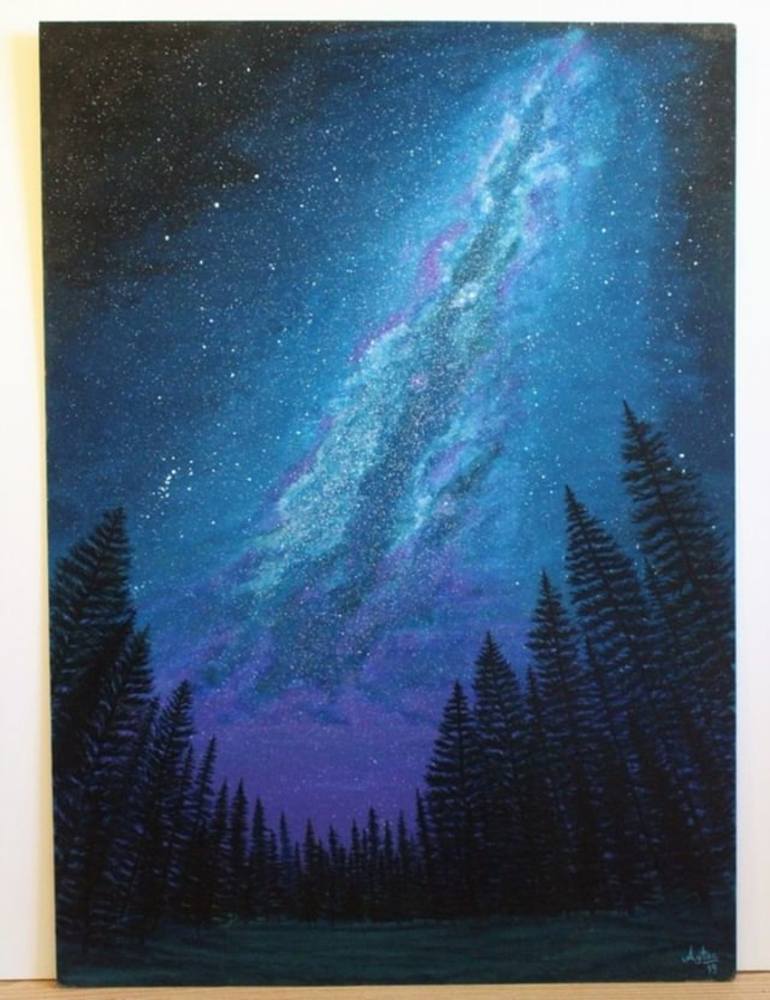 milky way painting Painting by aytac dutkin | Saatchi Art