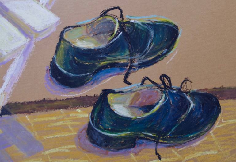 White Chair, Black Shoes Drawing by Cindy Bearce-Maffini | Saatchi Art