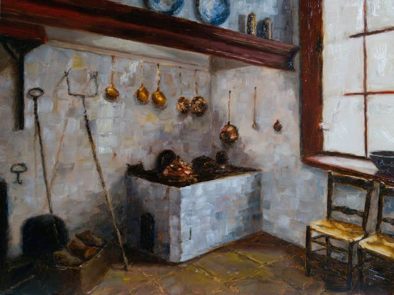 Downstairs VI Painting by Val Valta | Saatchi Art