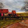Red Door Painting by Val Valta | Saatchi Art