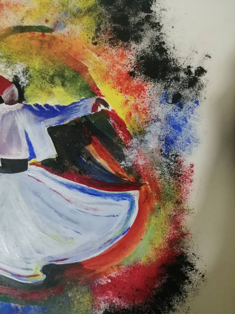Whirling Sufi Painting by Afeefa Faruqi | Saatchi Art
