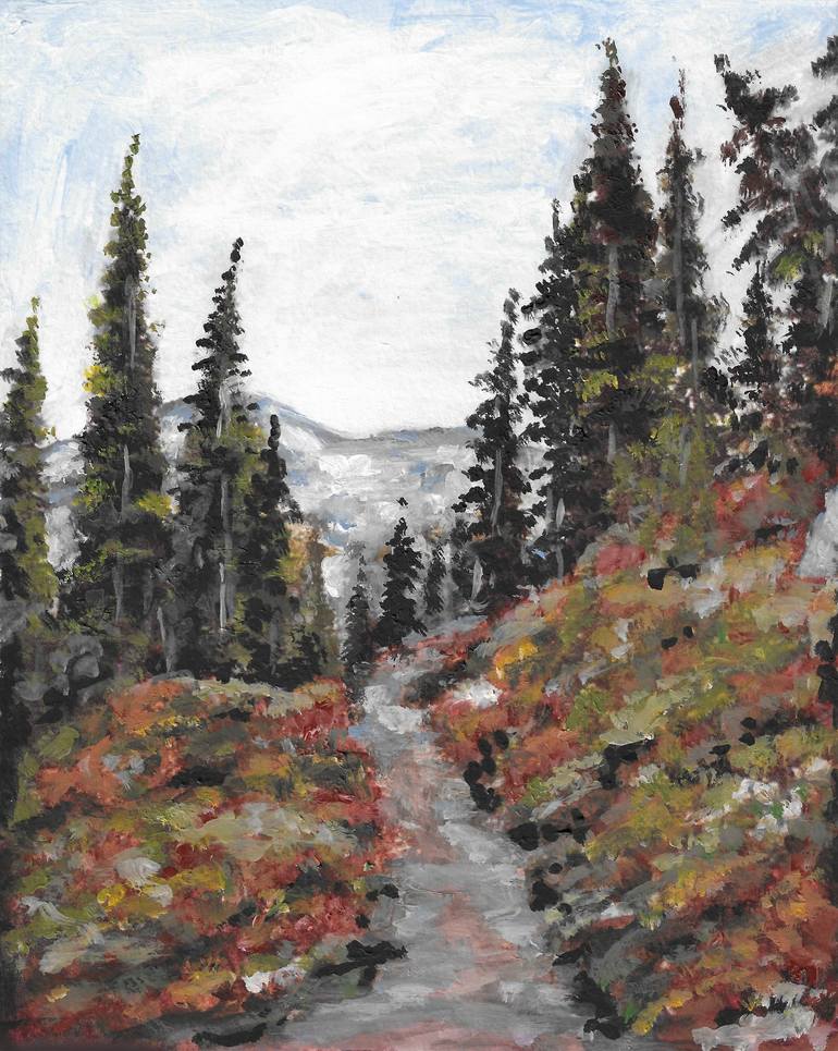 Rustic Landscape Painting by Romana Khomyn | Saatchi Art