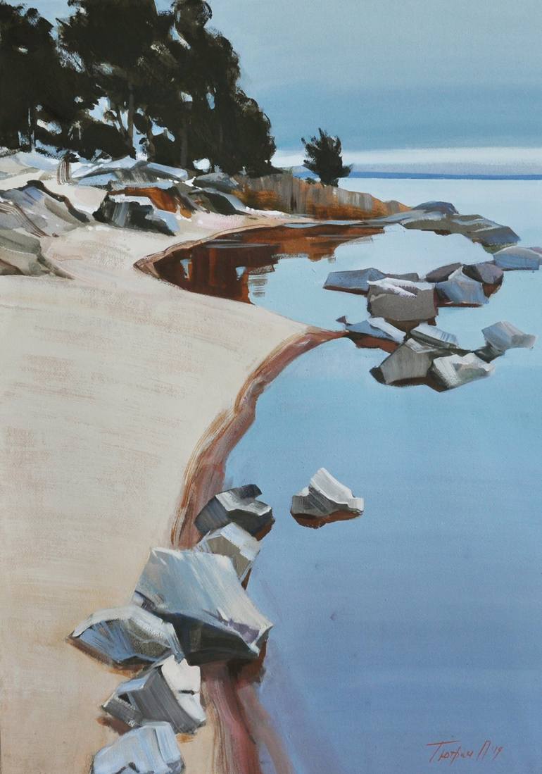 Lake Vanern Painting by Peter Tyutrin | Saatchi Art