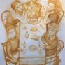La famiglia Painting by Elena Stauffer | Saatchi Art