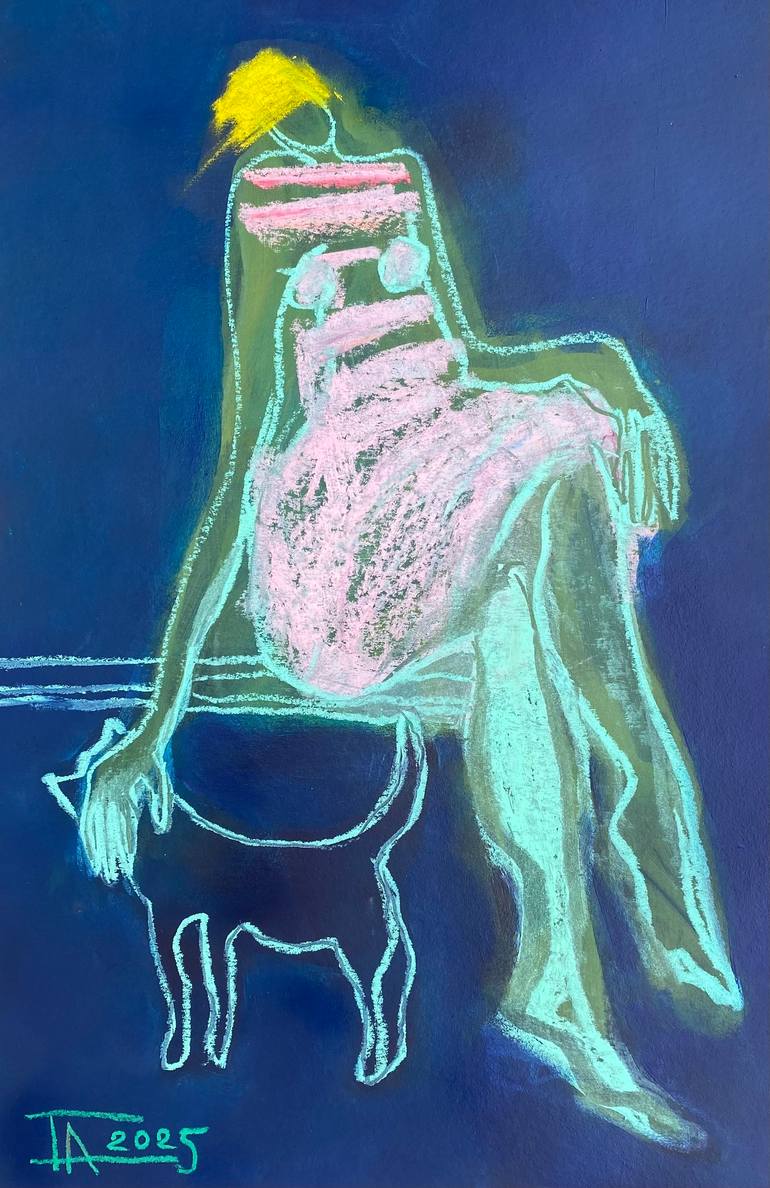 A pleasant meeting. Drawing by Tatjana Auschew | Saatchi Art