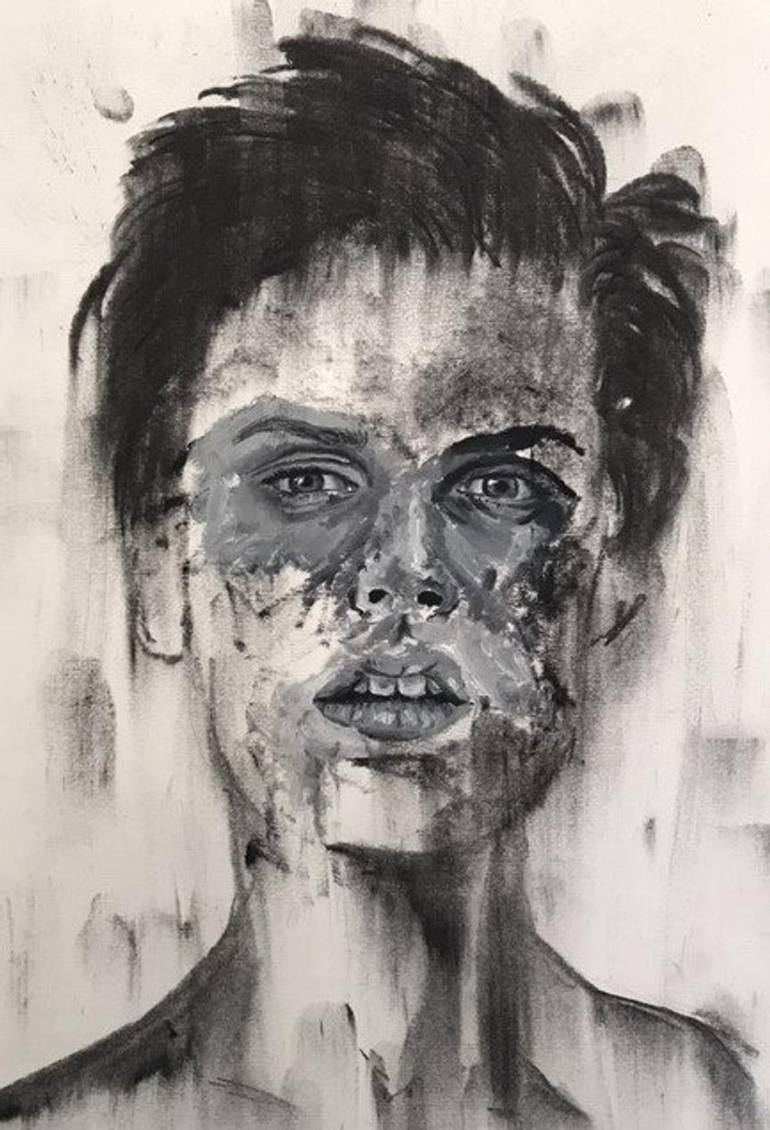 Model Portrait Study Painting by Callum Robins | Saatchi Art