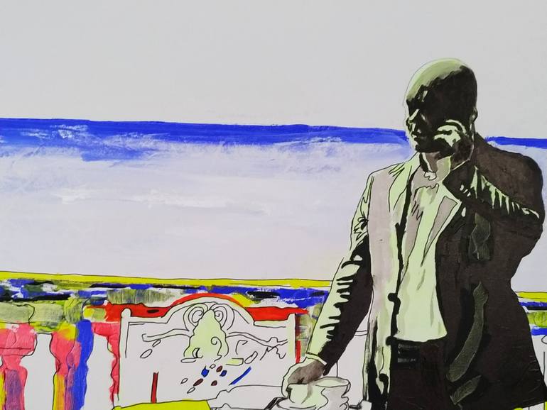 Present to Camilleri, Luca Zingaretti is Montalbano Painting by Carlo ...