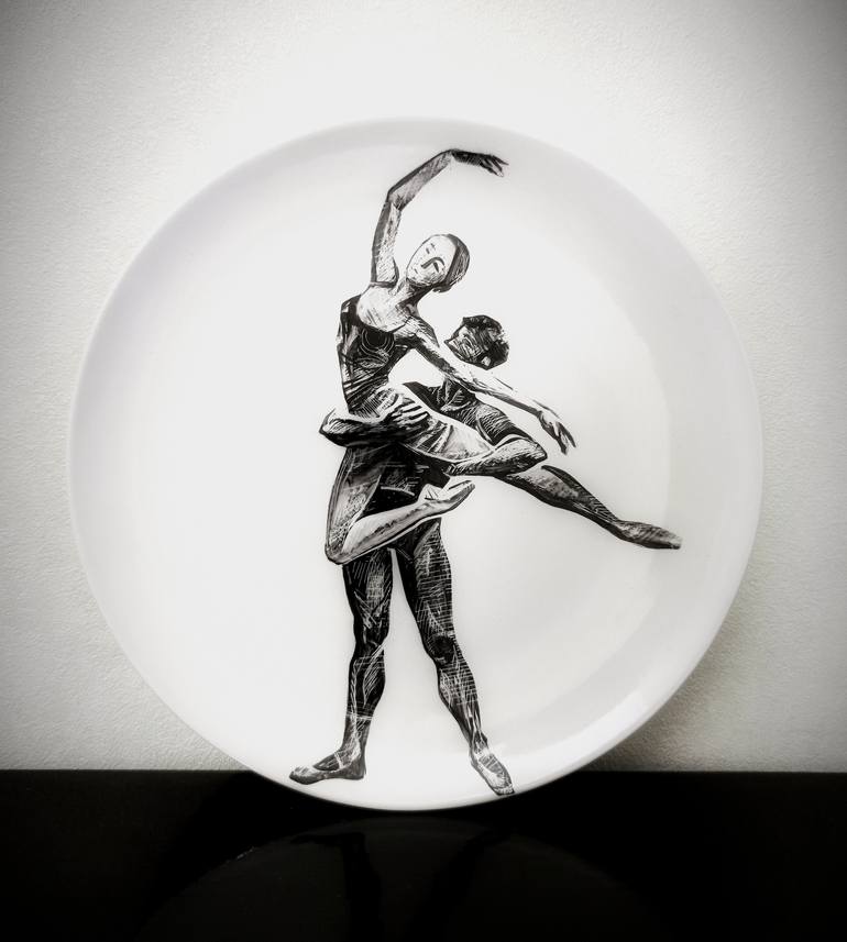 Ballet dancing #1. Ceramic, faience. Overglaze painting (2020 ...